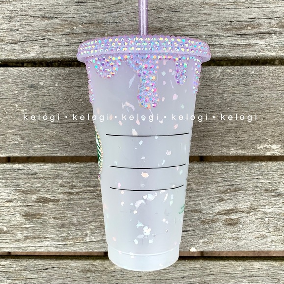 Starbucks | Other | Newstarbucks Custom Bedazzled Bling Lilac ...